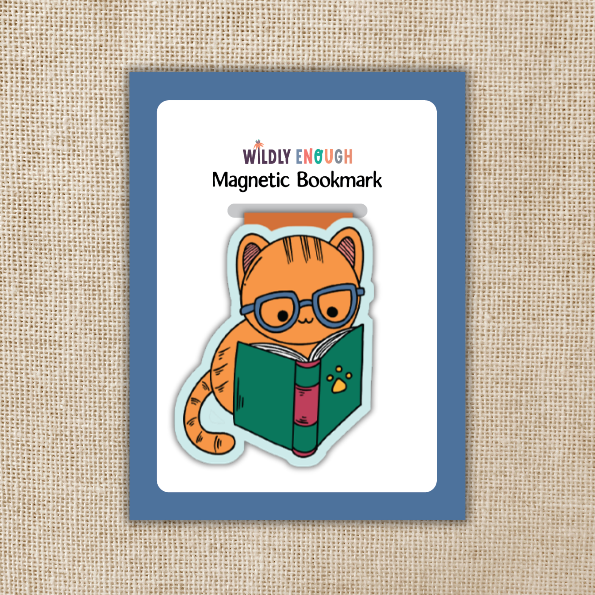 Cat Reading Magnetic Bookmark | Kingdom of Threads