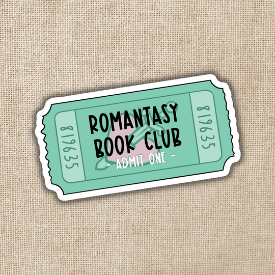 Romantasy Book Club Ticket Sticker | Kingdom of Threads