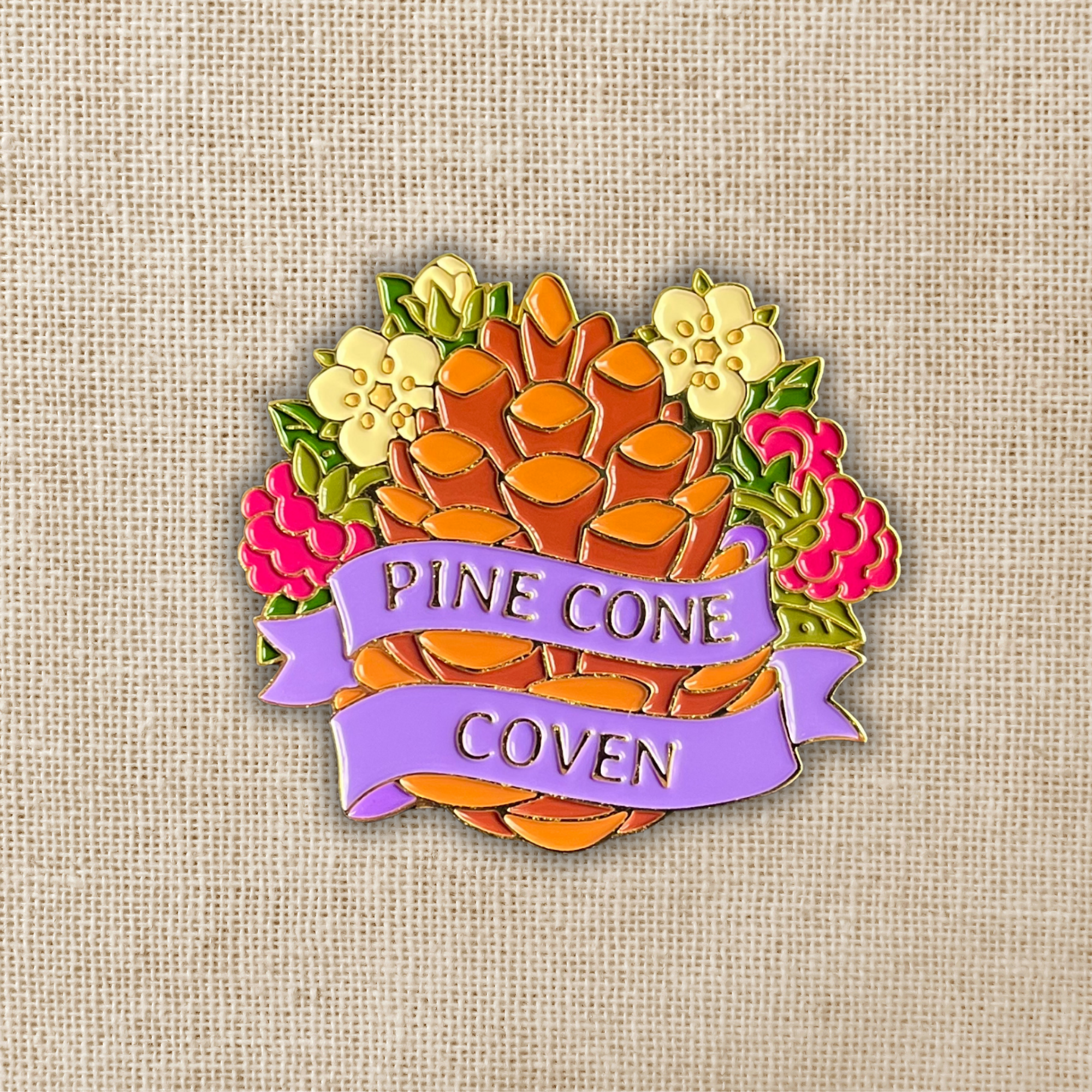 Pine Cone Coven Enamel Pin - The Spellshop | Kingdom of Threads