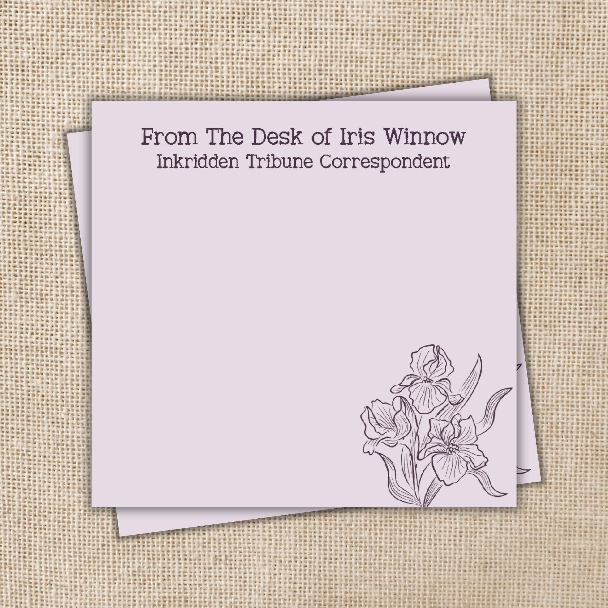 Desk of Iris Winnow Sticky Notes - Divine Rivals | Kingdom of Threads