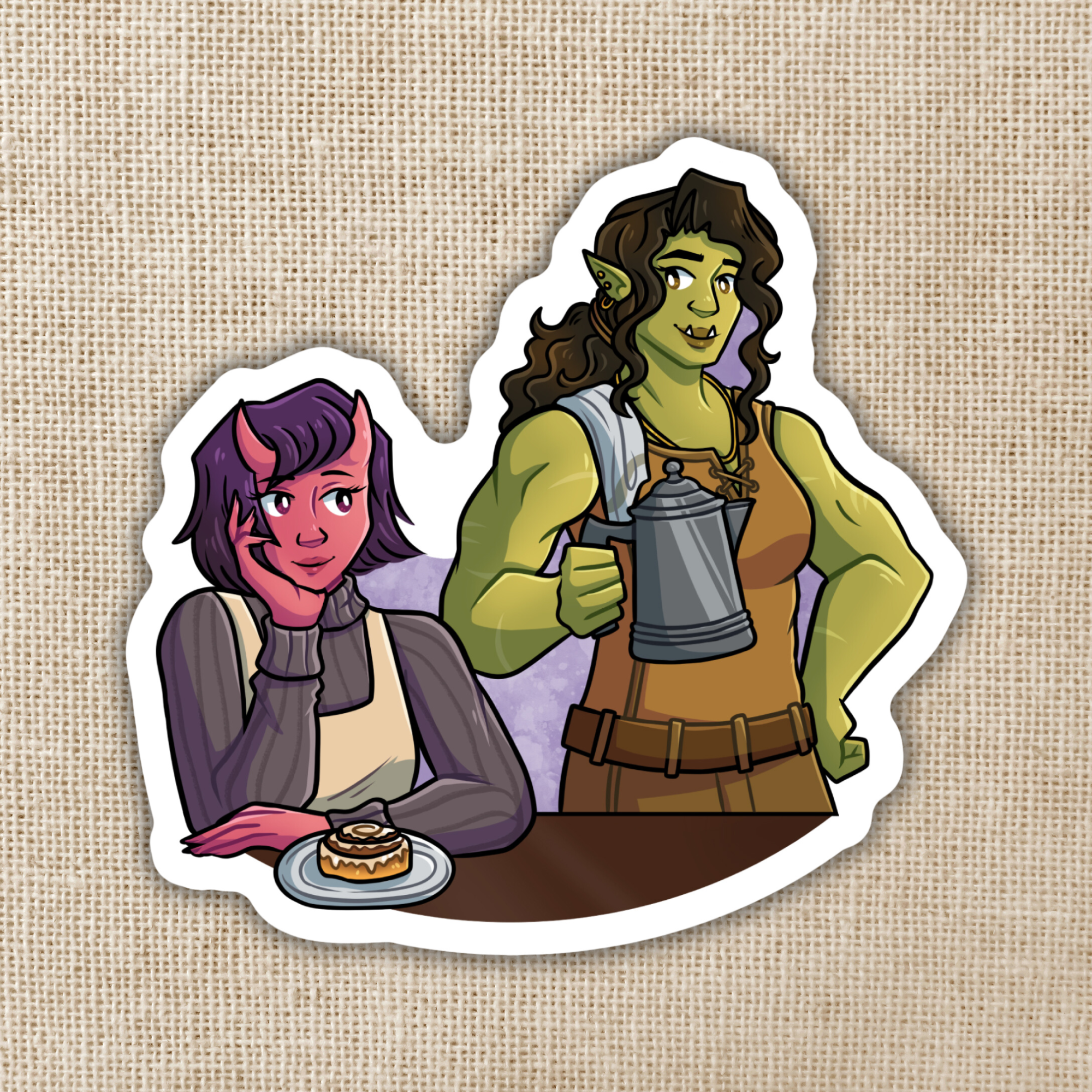 Viv & Tandri Sticker - Legends & Lattes | Kingdom of Threads
