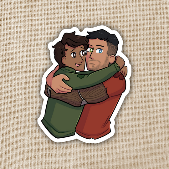 Victor & Hap Hugging Sticker | TJ Klune | Kingdom of Threads
