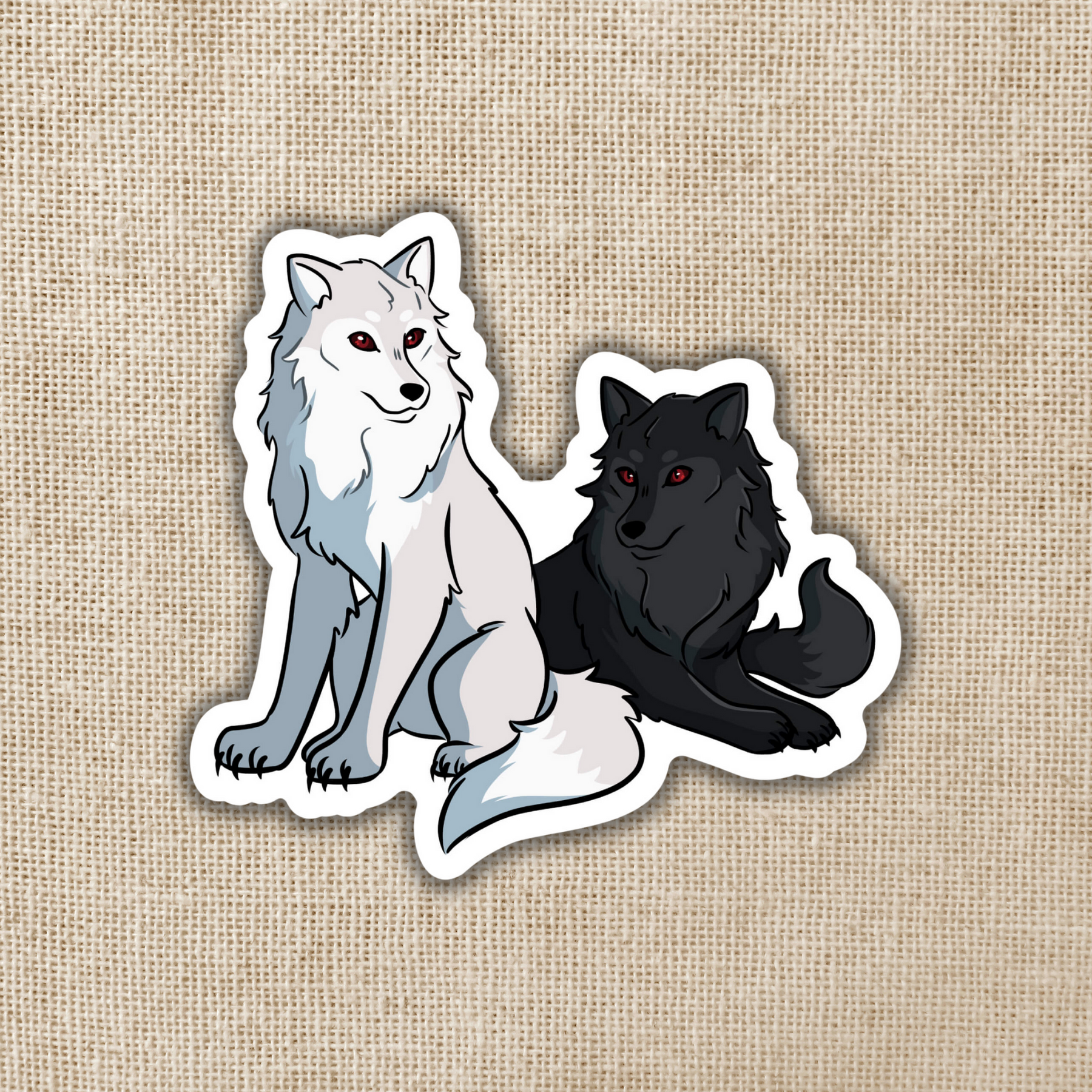 Ox Holding Joe in Wolf Form, Wolfsong Sticker | Kingdom of Threads