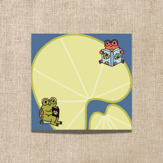 Reading Frogs Lily Pad Sticky Notes | Kingdom of Threads